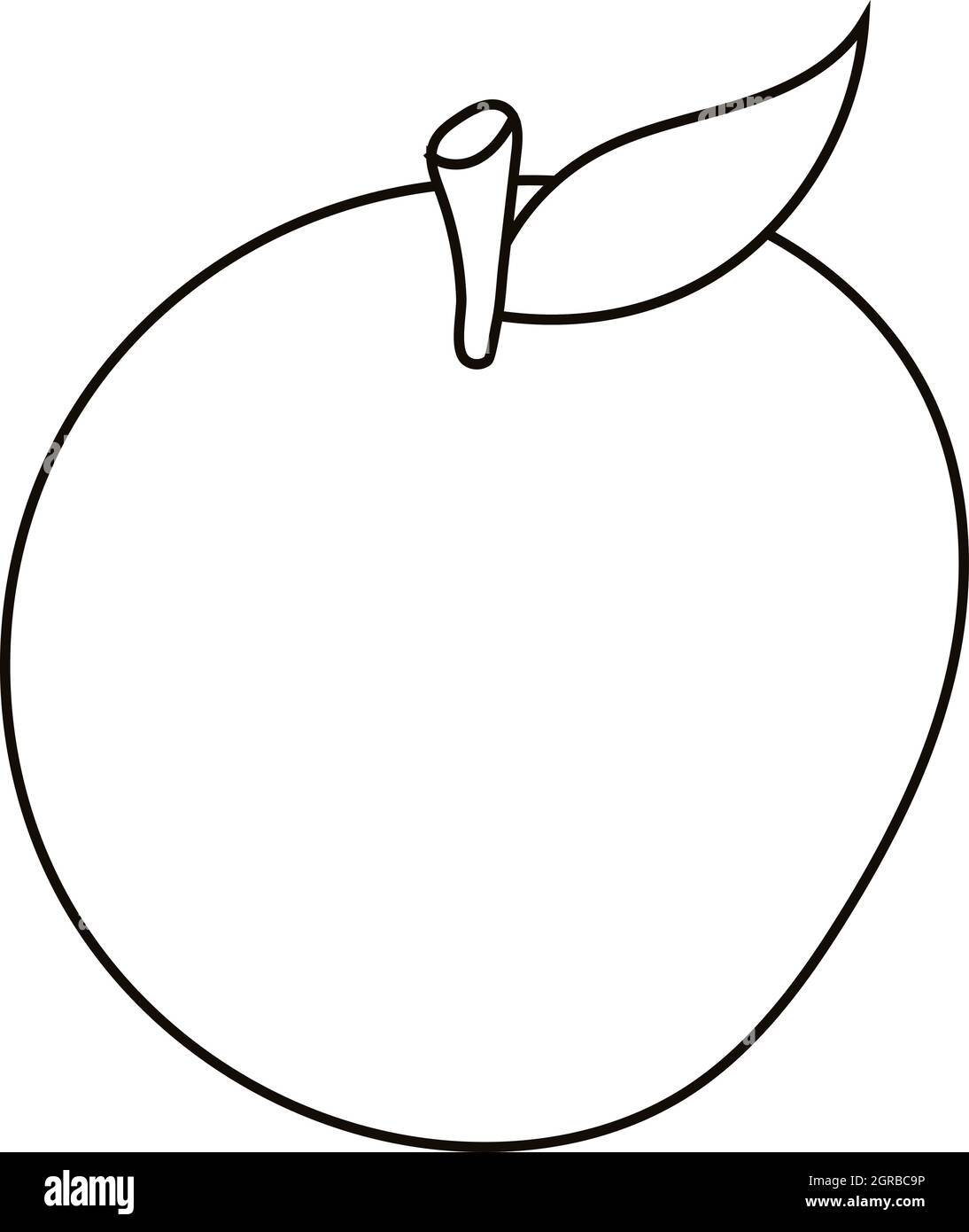 Apple vector outline Stock Vector Images - Alamy