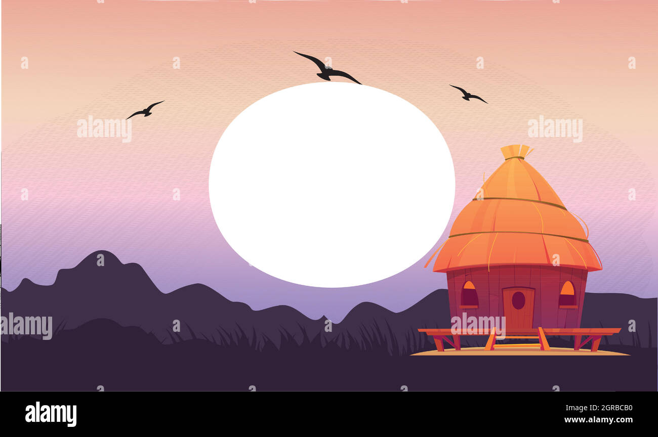 Morning in hill Stock Vector Images - Alamy