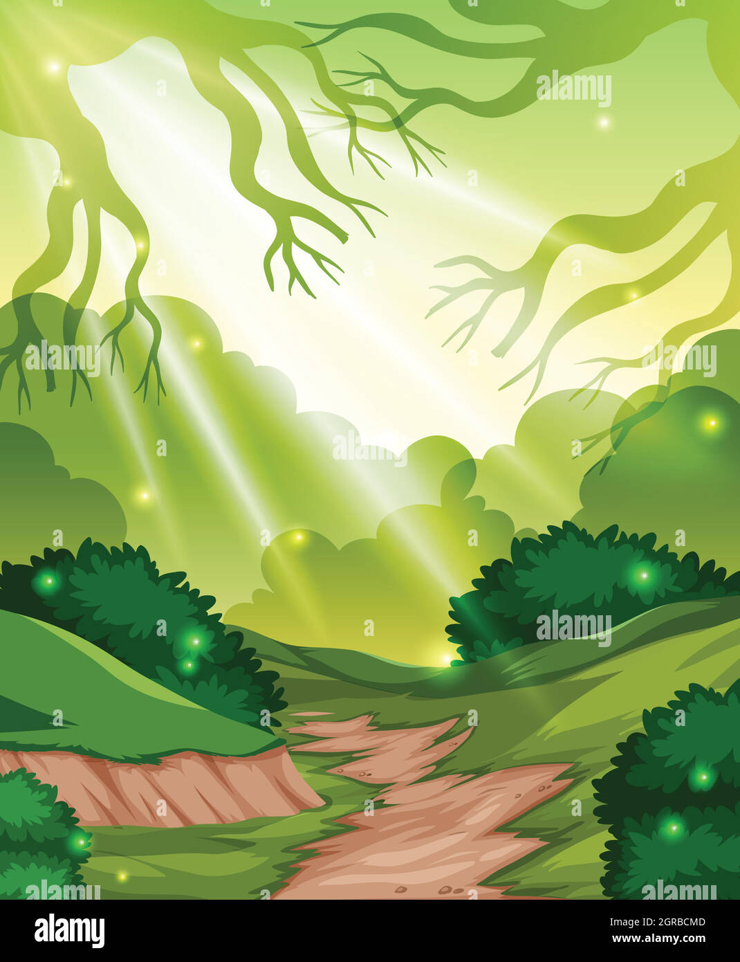 A green forest background Stock Vector Image & Art - Alamy