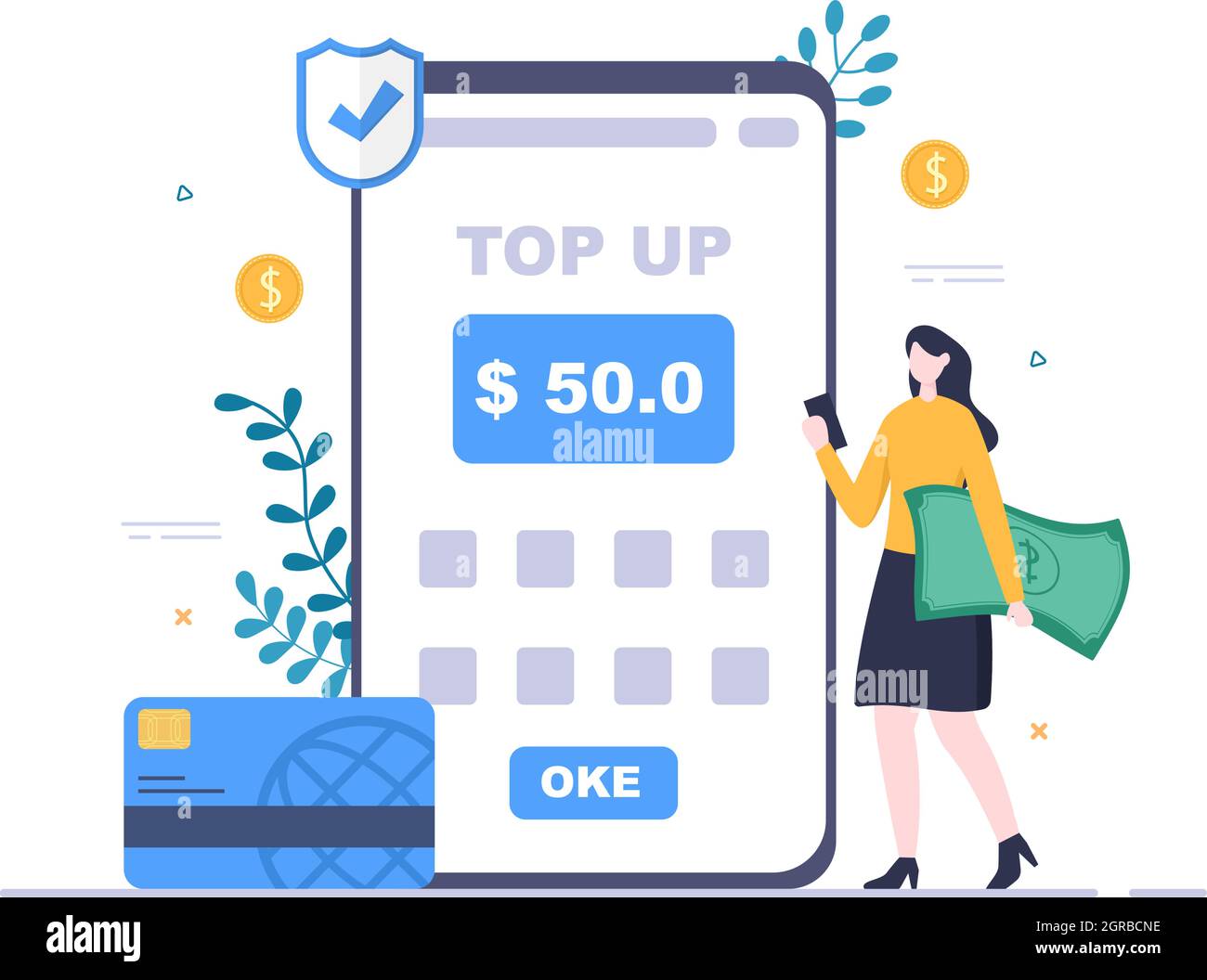 Digital wallet vector vectors hi-res stock photography and images - Alamy
