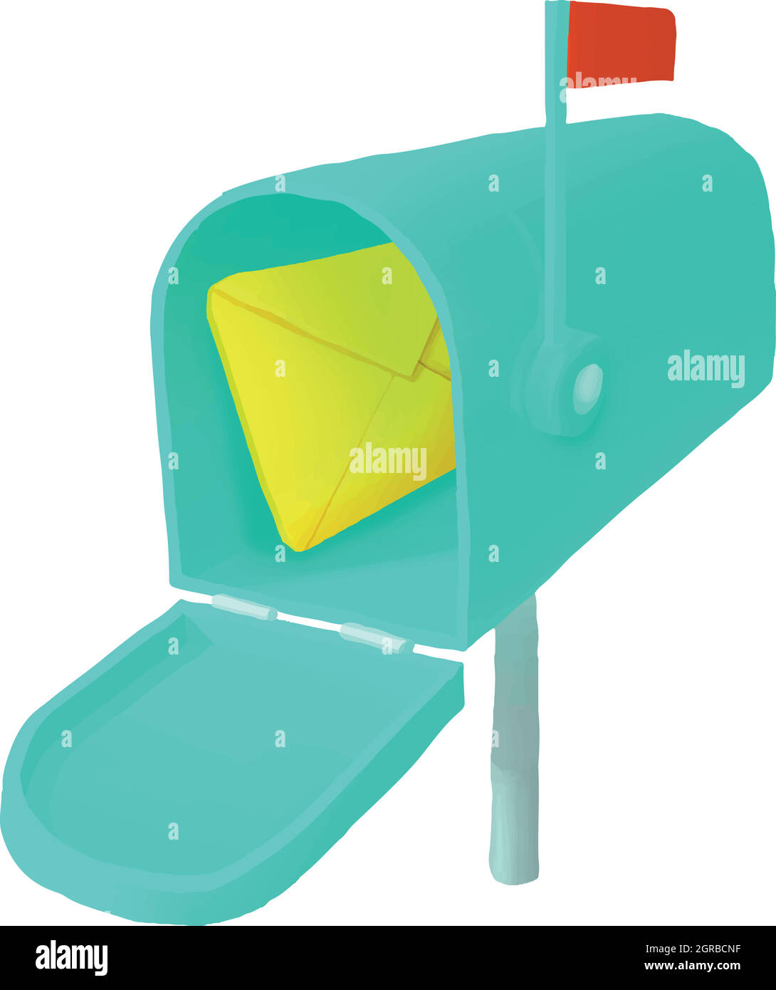 Mailbox with letter icon, cartoon style Stock Vector Image & Art - Alamy