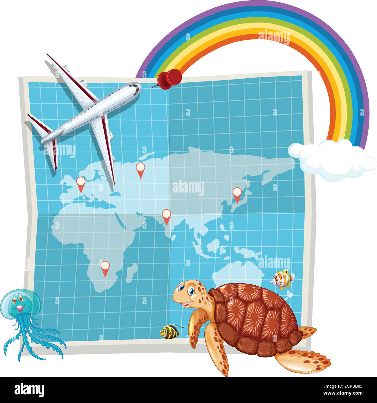 A map white background Stock Vector Images - Alamy