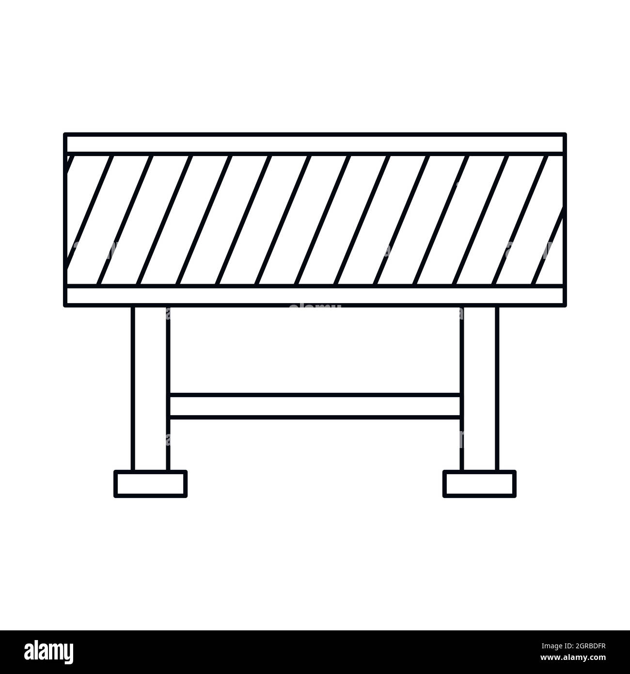 Road block icon outline hi-res stock photography and images - Alamy