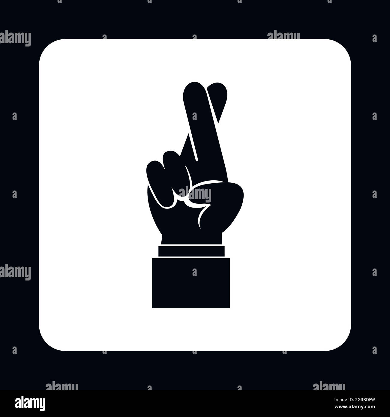 Fingers crossed icon, simple style Stock Vector Image & Art - Alamy