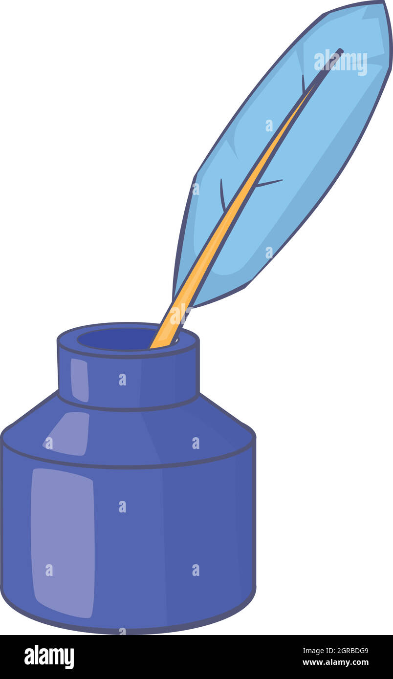 Ink with pen icon, cartoon style Stock Vector Image & Art - Alamy