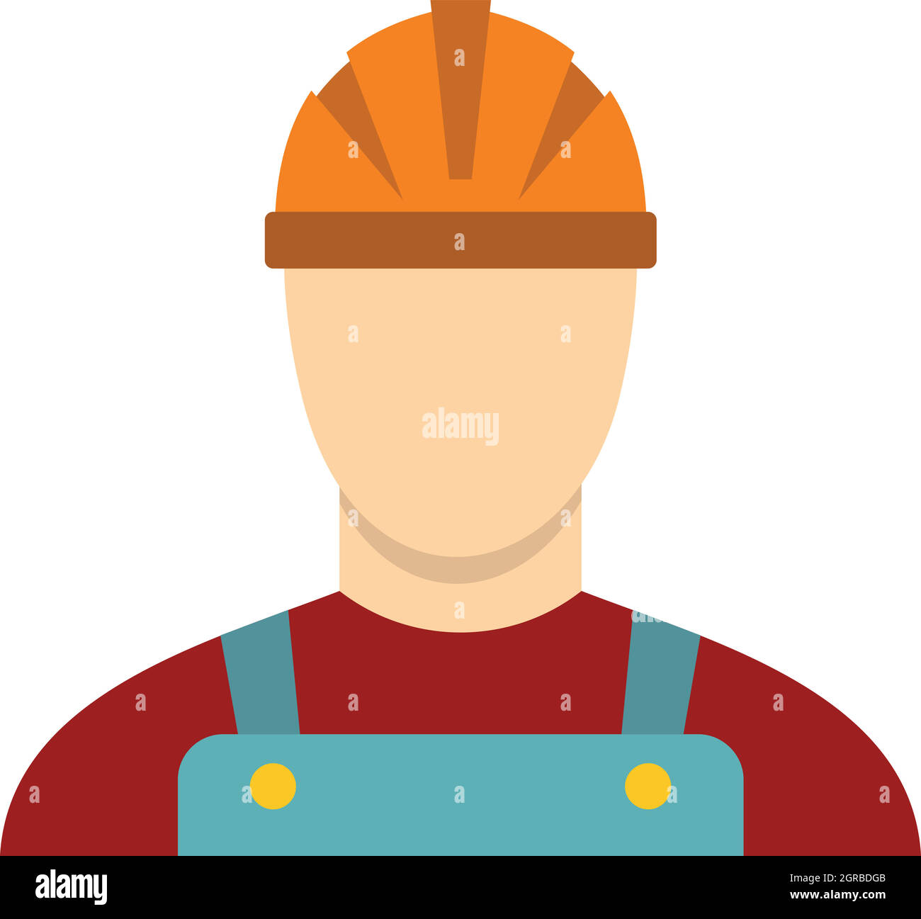 Builder icon, flat style Stock Vector Image & Art - Alamy