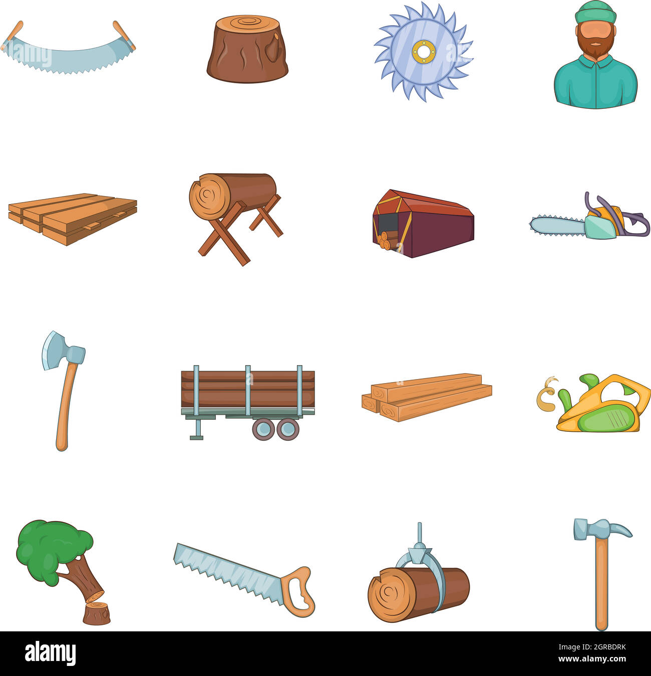 Collection timber truck cartoon Cut Out Stock Images & Pictures - Alamy