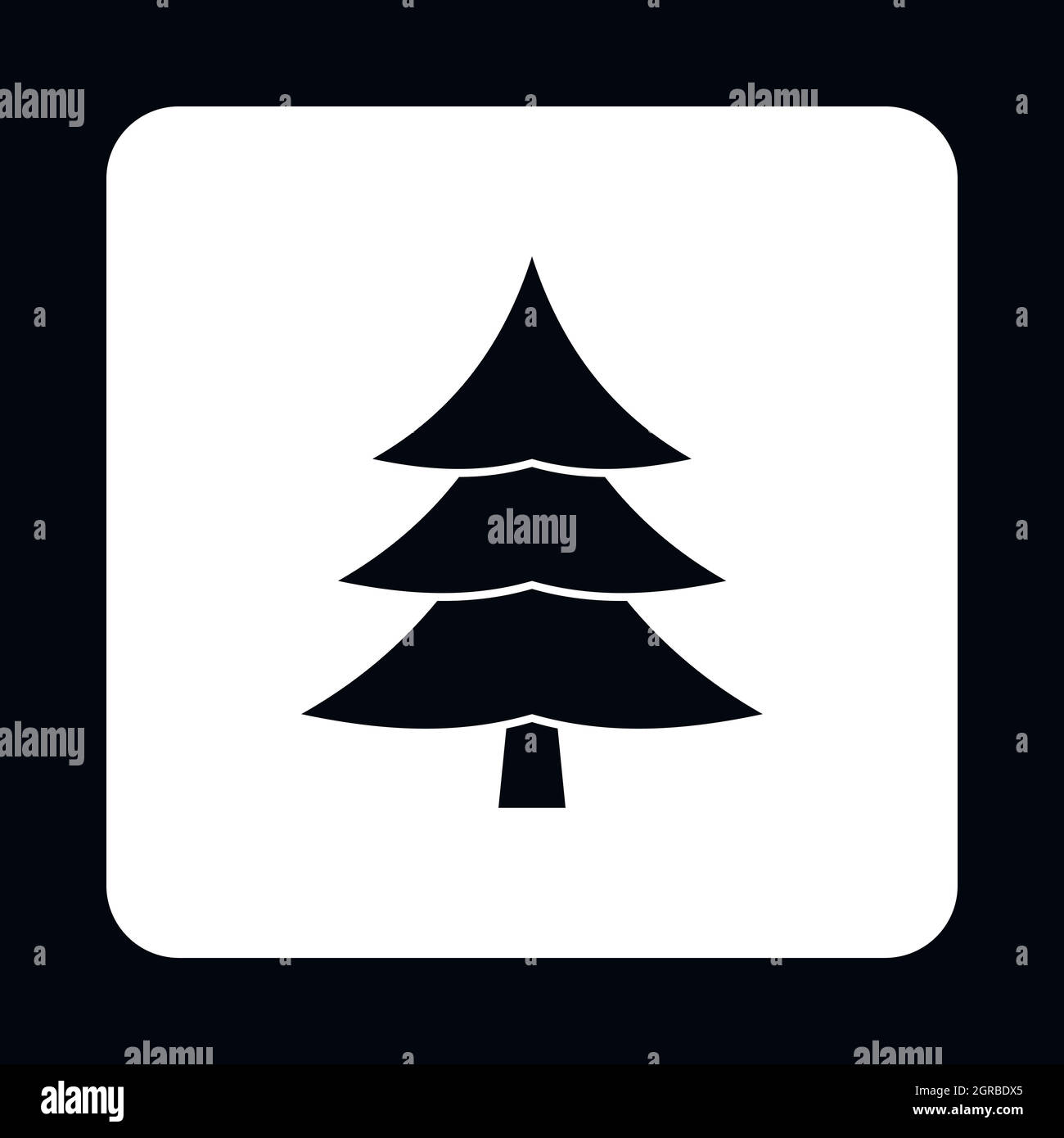 Christmas tree simple one Stock Vector Images - Alamy