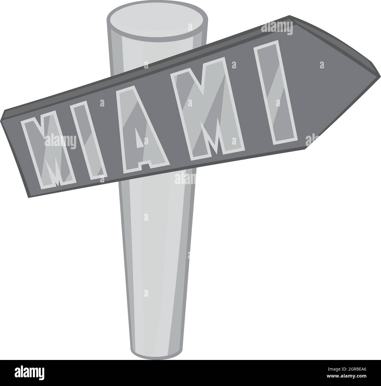 Miami roadsign Stock Vector Images - Alamy