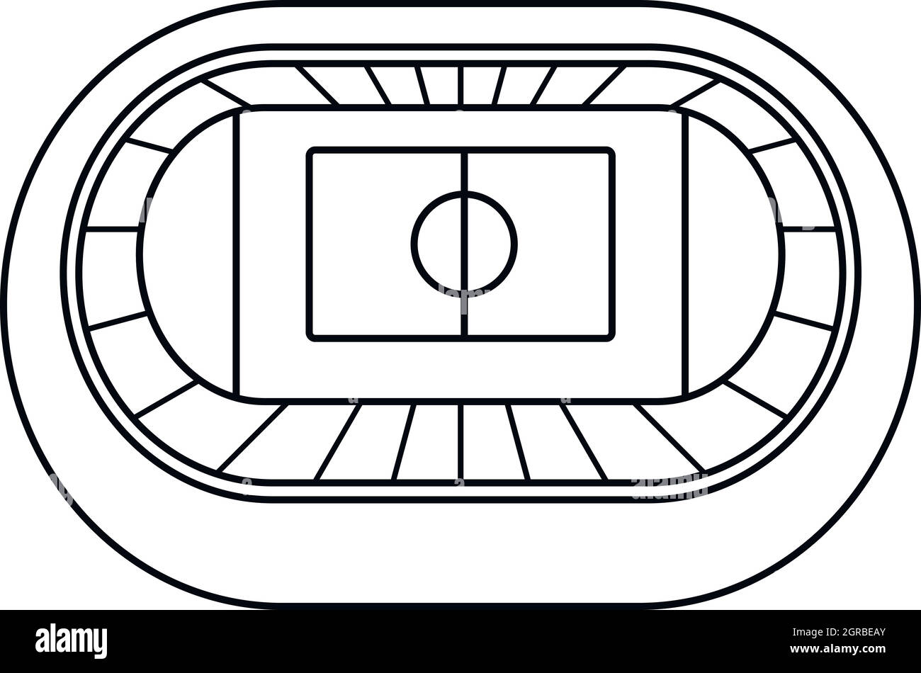 Stadium top view icon, outline style Stock Vector Image & Art - Alamy