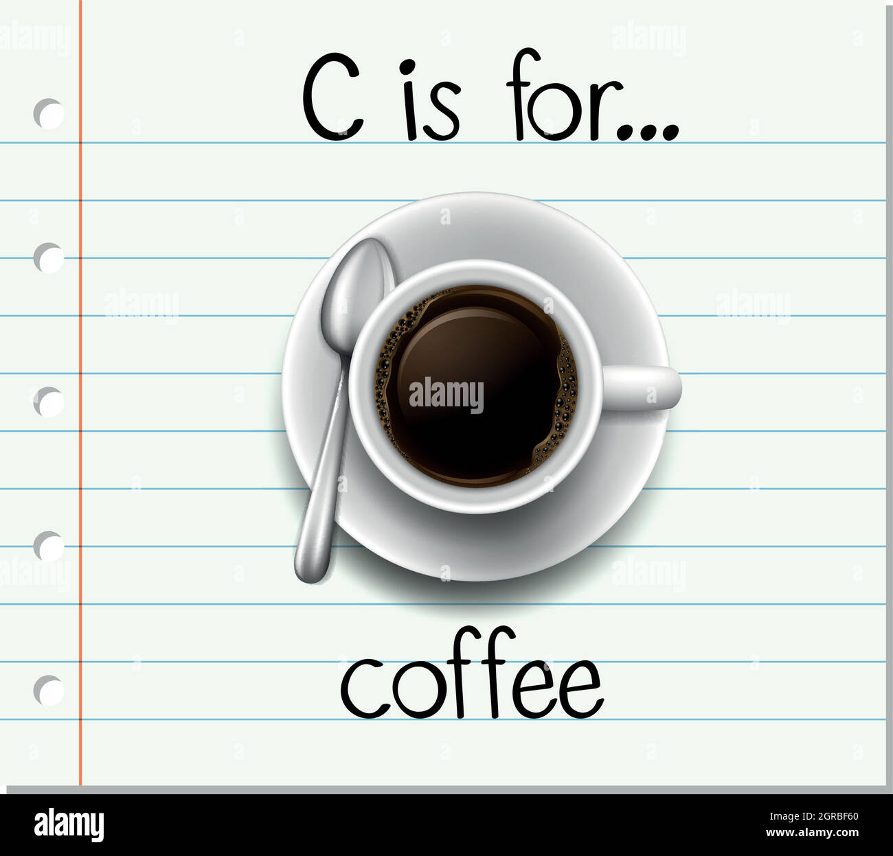 Flashcard letter C is for coffee Stock Vector Image & Art - Alamy