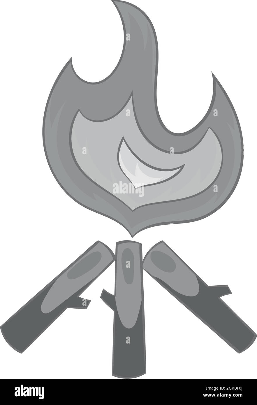 Fire icon, black monochrome style Stock Vector Image & Art - Alamy