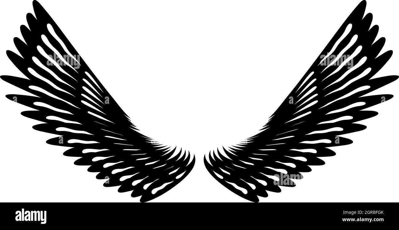 Pair of eagle wings icon, simple style Stock Vector Image & Art - Alamy