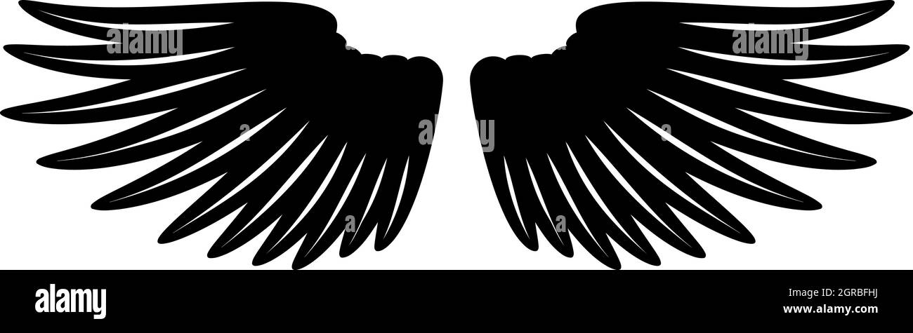 Pair of wings icon, simple style Stock Vector Image & Art - Alamy