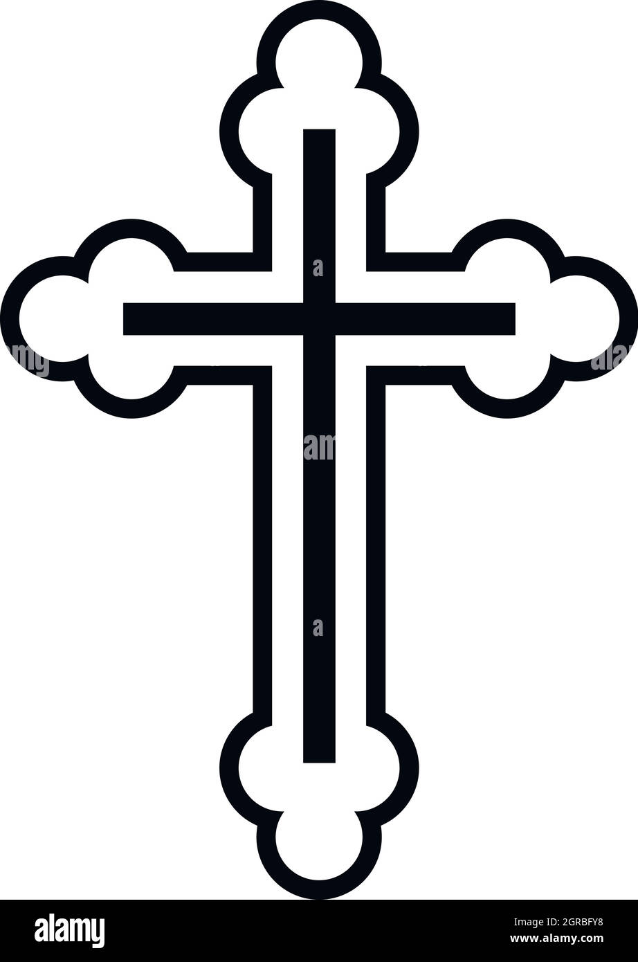 Crucifix icon in simple style Stock Vector Image & Art - Alamy