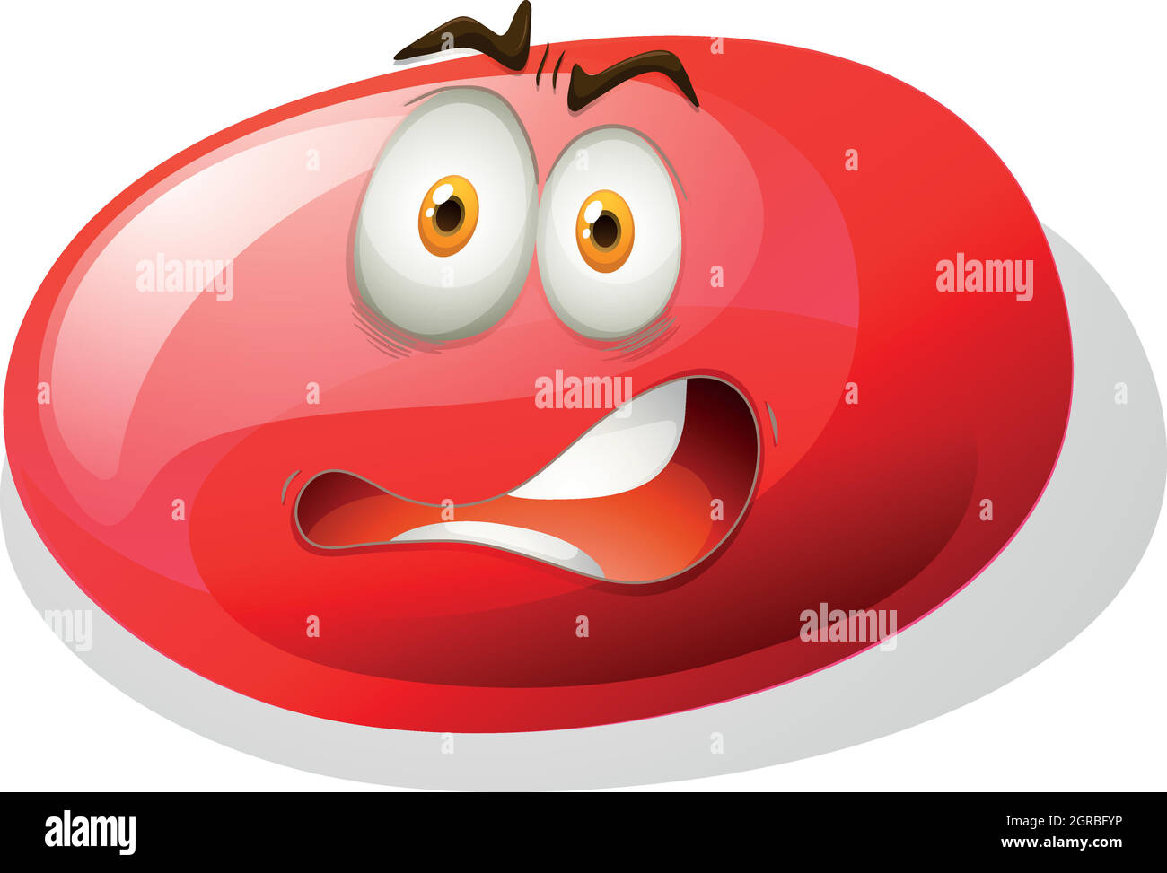 Red facial expression slime Stock Vector Image & Art - Alamy
