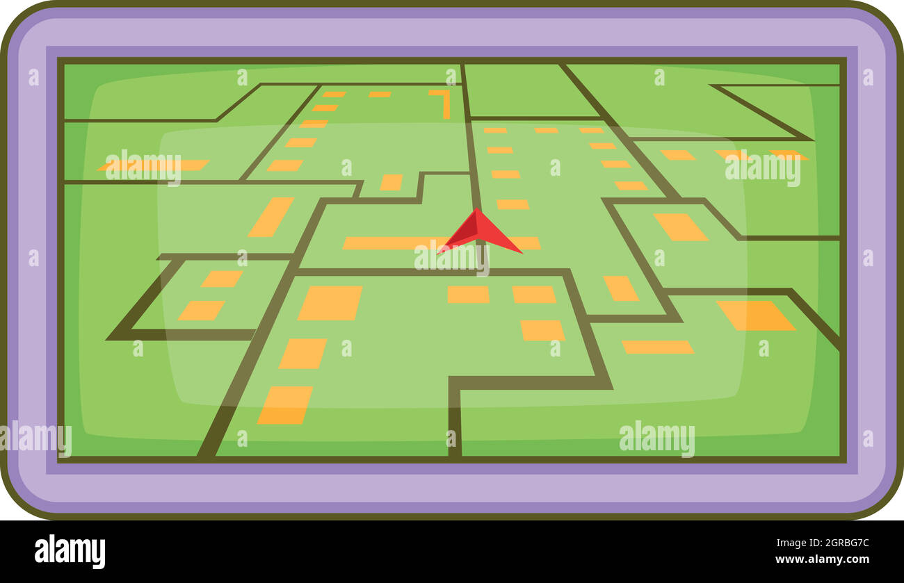 GPS navigation icon, cartoon style Stock Vector Image & Art - Alamy