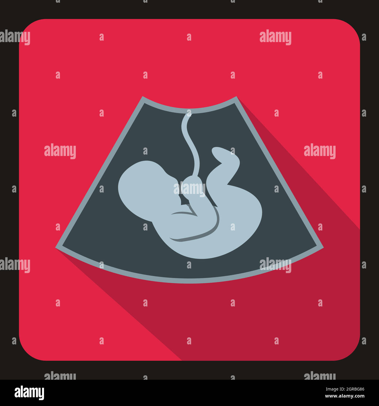 Ultrasound Fetus Icon Flat Style Stock Vector Image And Art Alamy