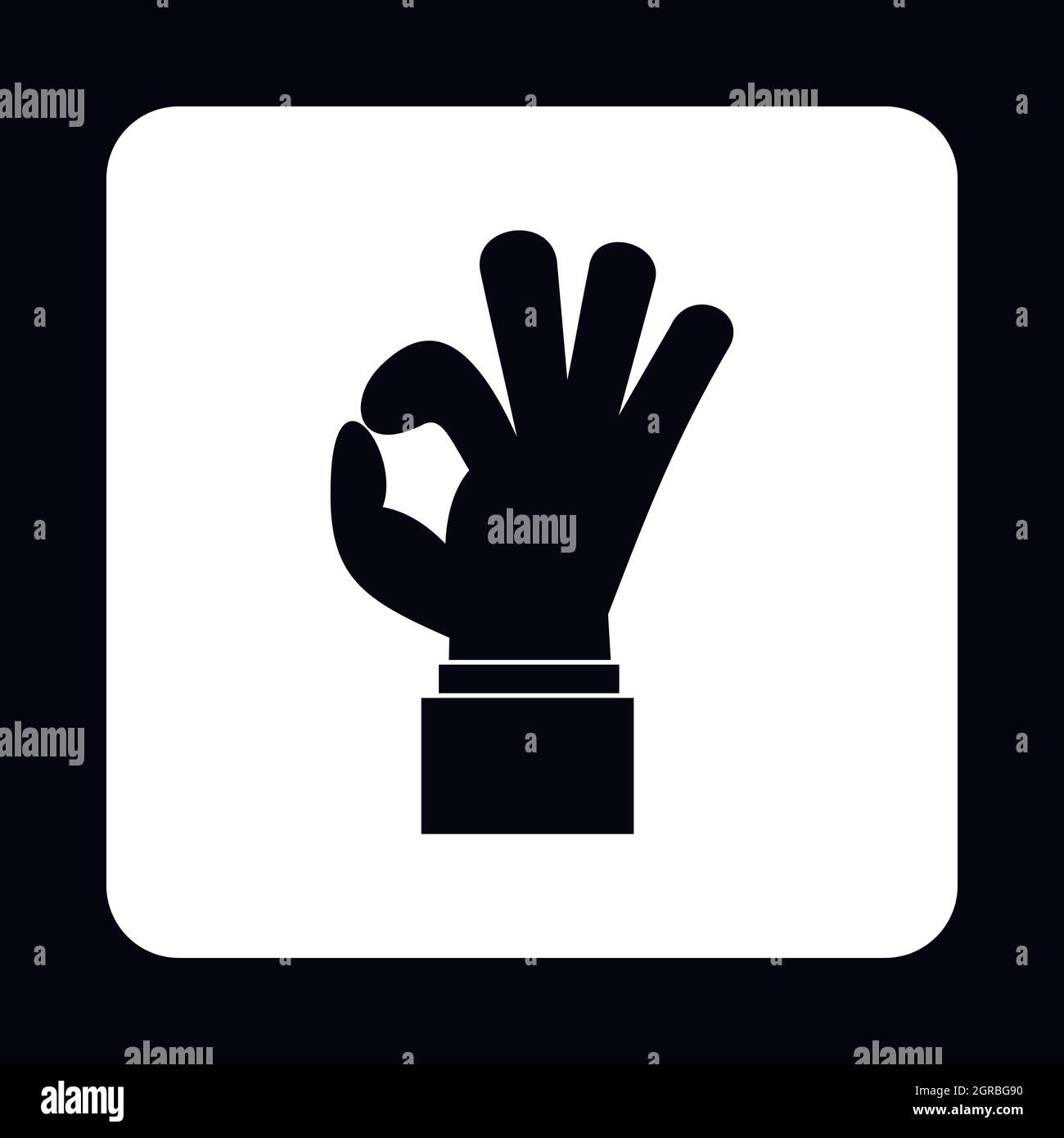 Gesture ok icon sign Stock Vector Images - Alamy