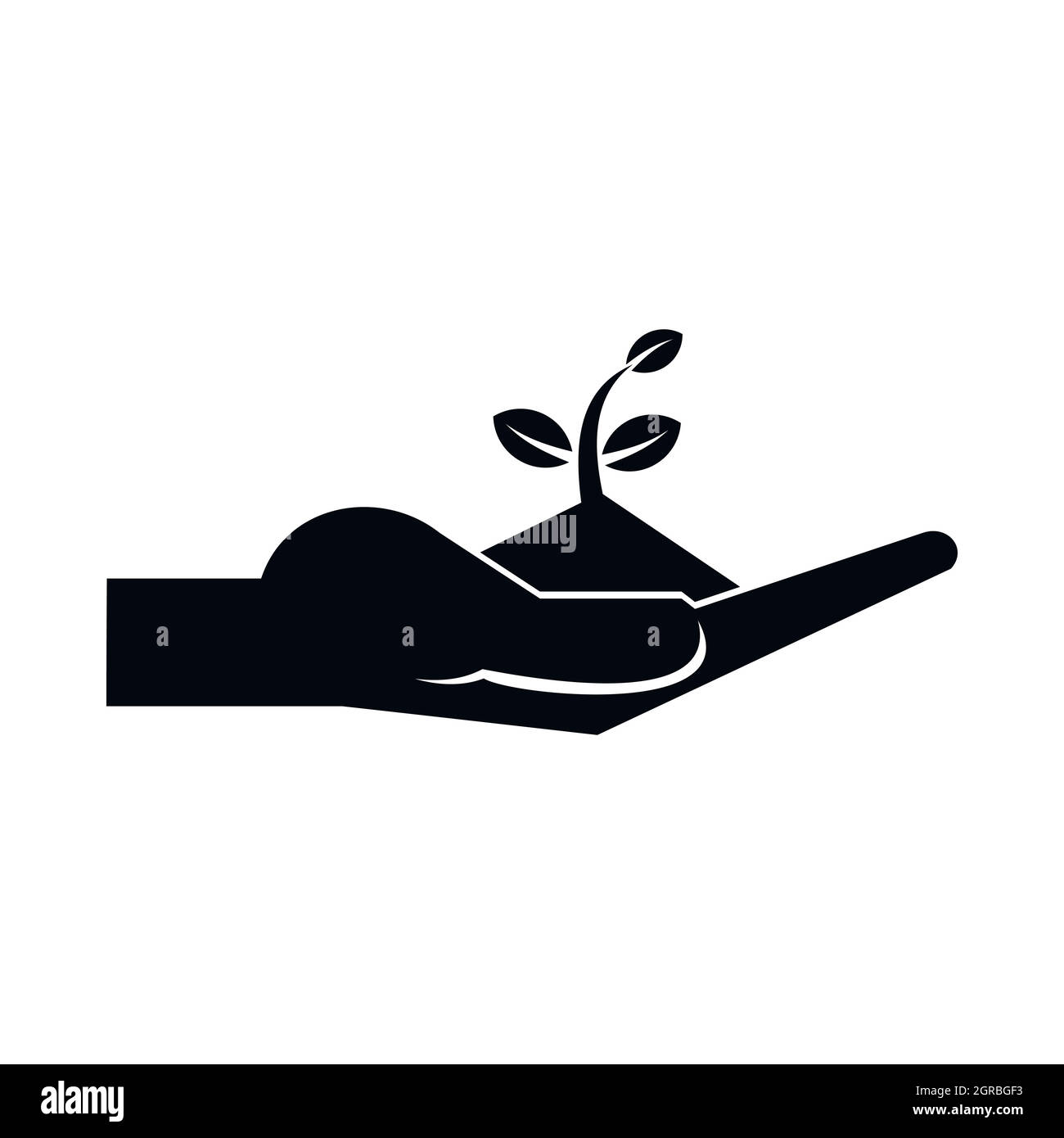 Hand and sprout Stock Vector Images - Alamy