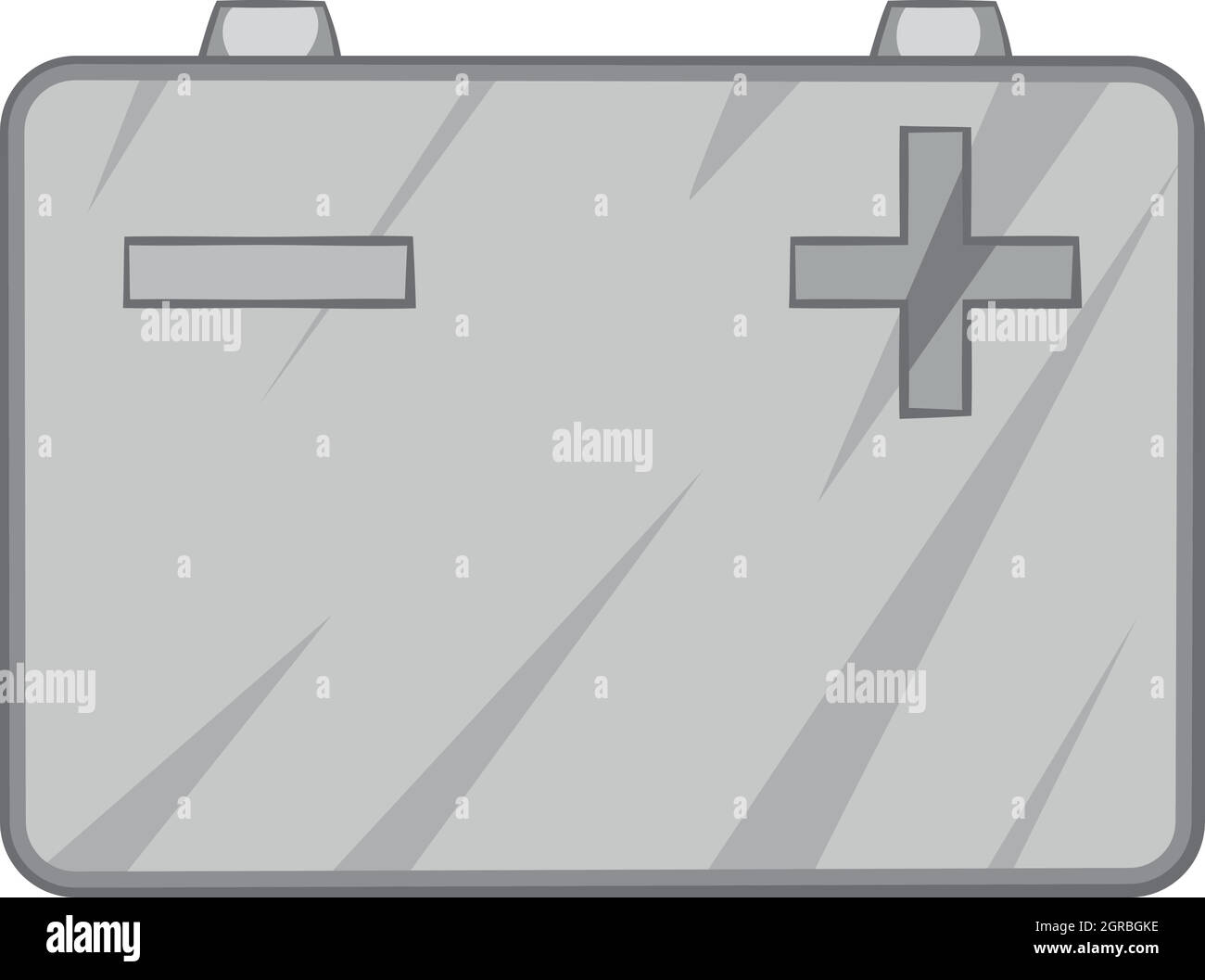 Machine battery icon, black monochrome style Stock Vector Image & Art ...