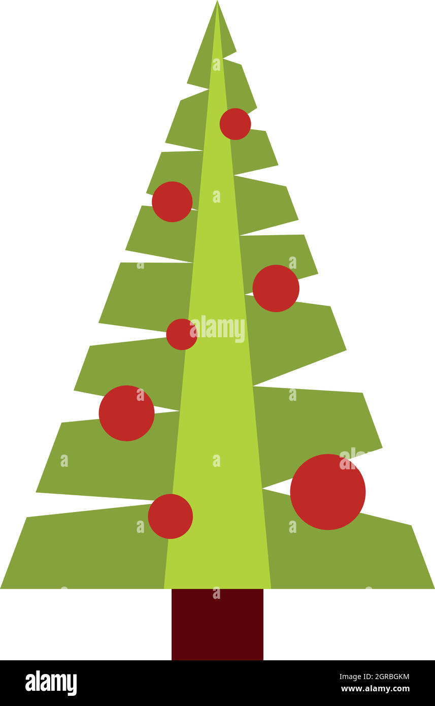 Flat design evergreen tree Stock Vector Images - Alamy