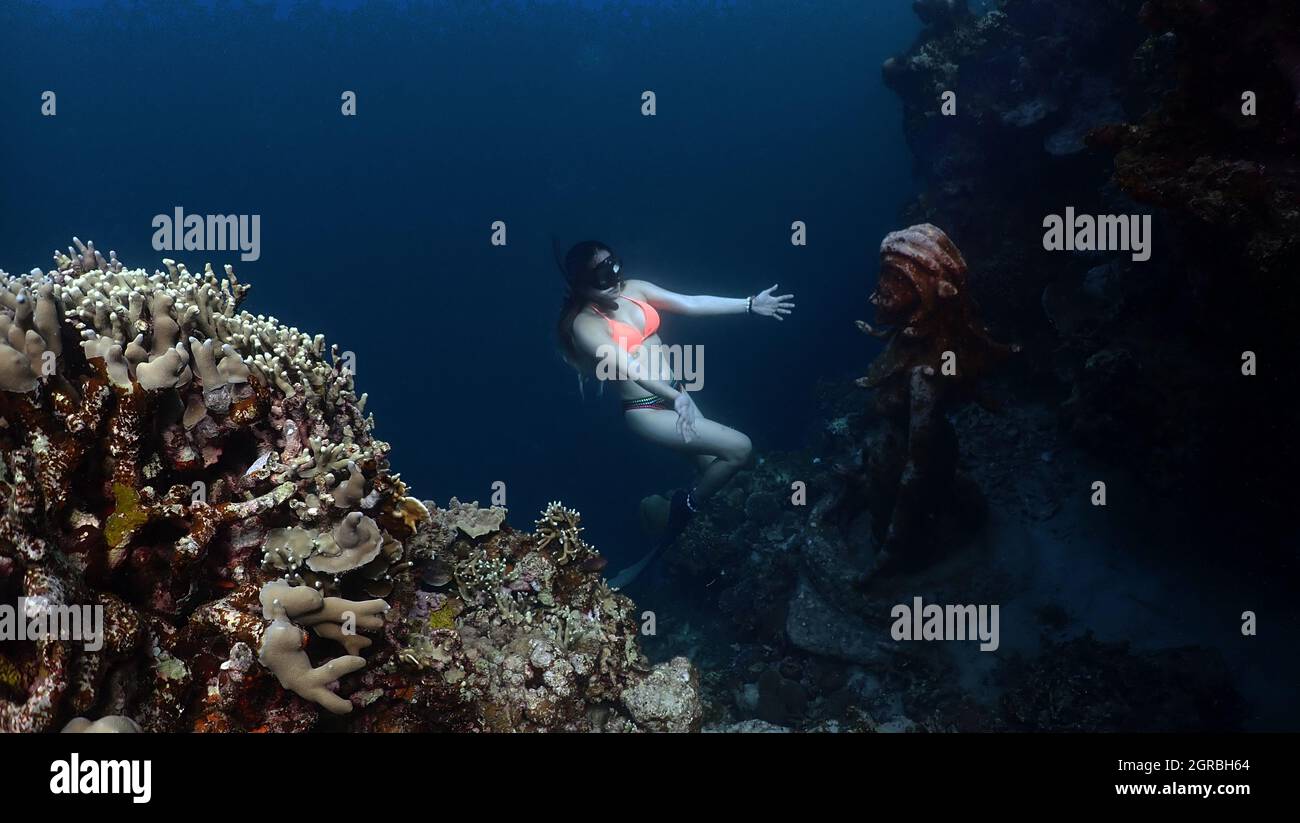 Young freediver hi-res stock photography and images - Alamy