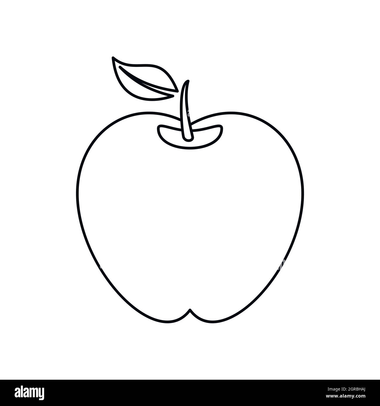 Apple icon in outline style Stock Vector Image & Art - Alamy