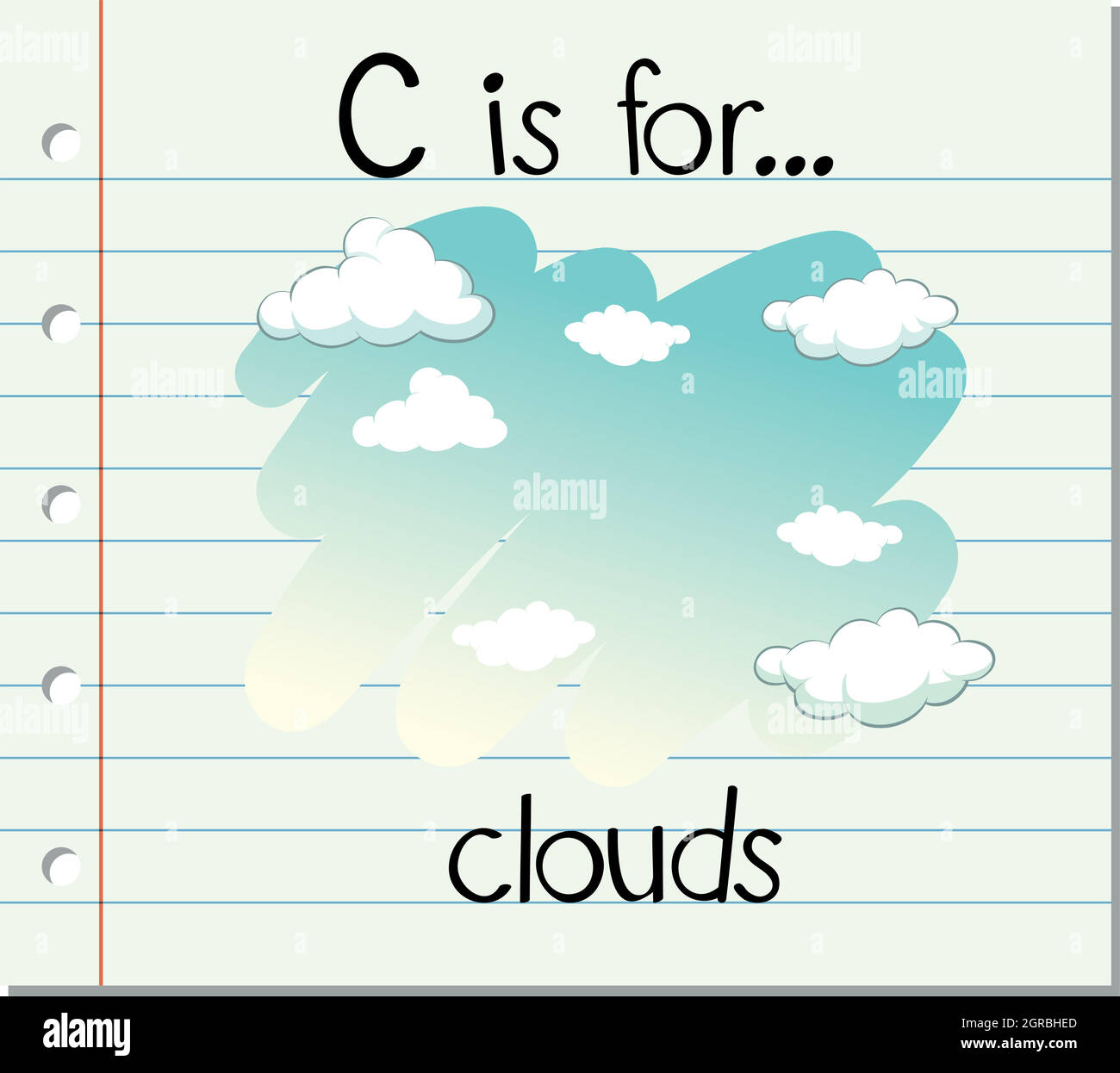 Flashcard letter C is for clouds Stock Vector Image & Art - Alamy