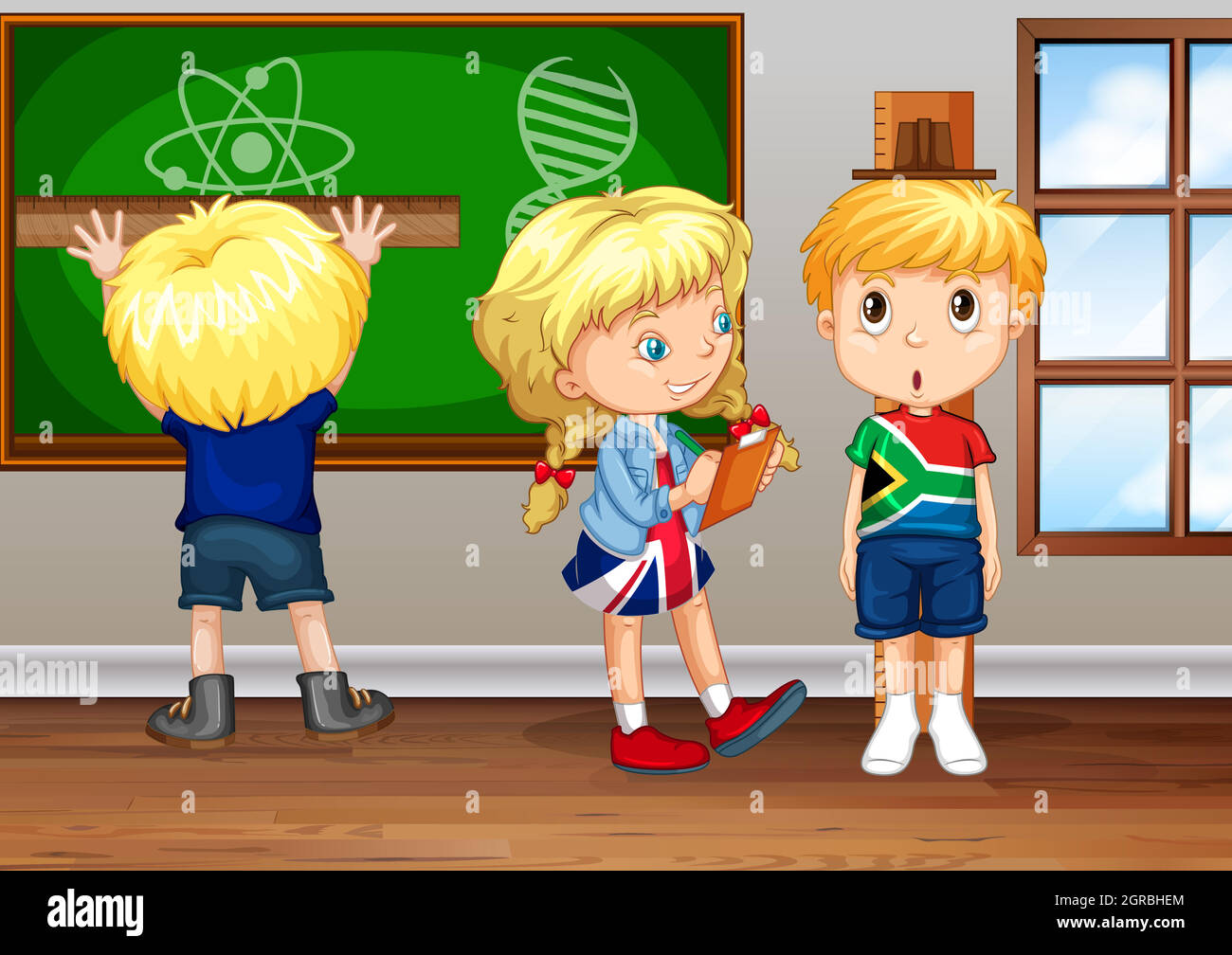 Animated Kid Writing