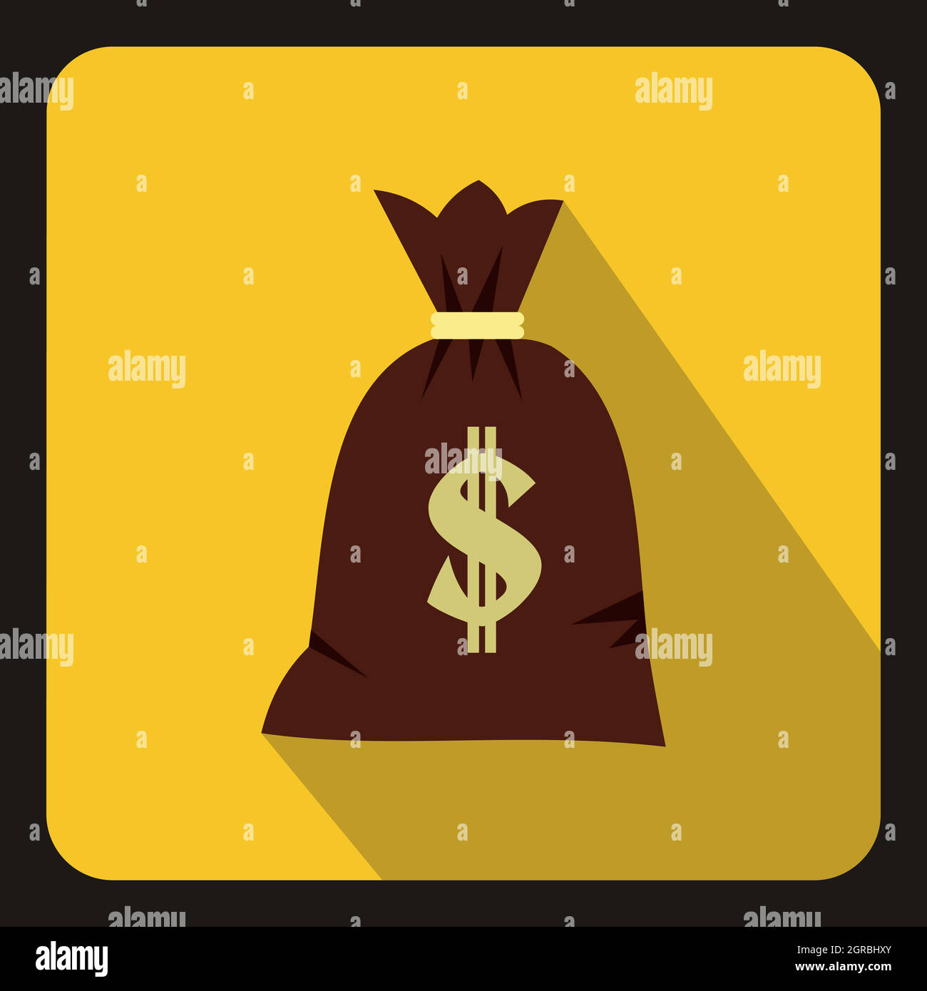Money bag icon, flat style Stock Vector Image & Art - Alamy