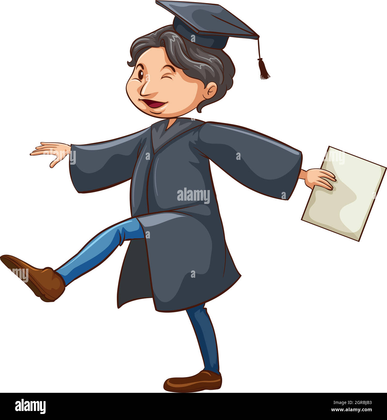 A happy man graduating Stock Vector Image & Art - Alamy