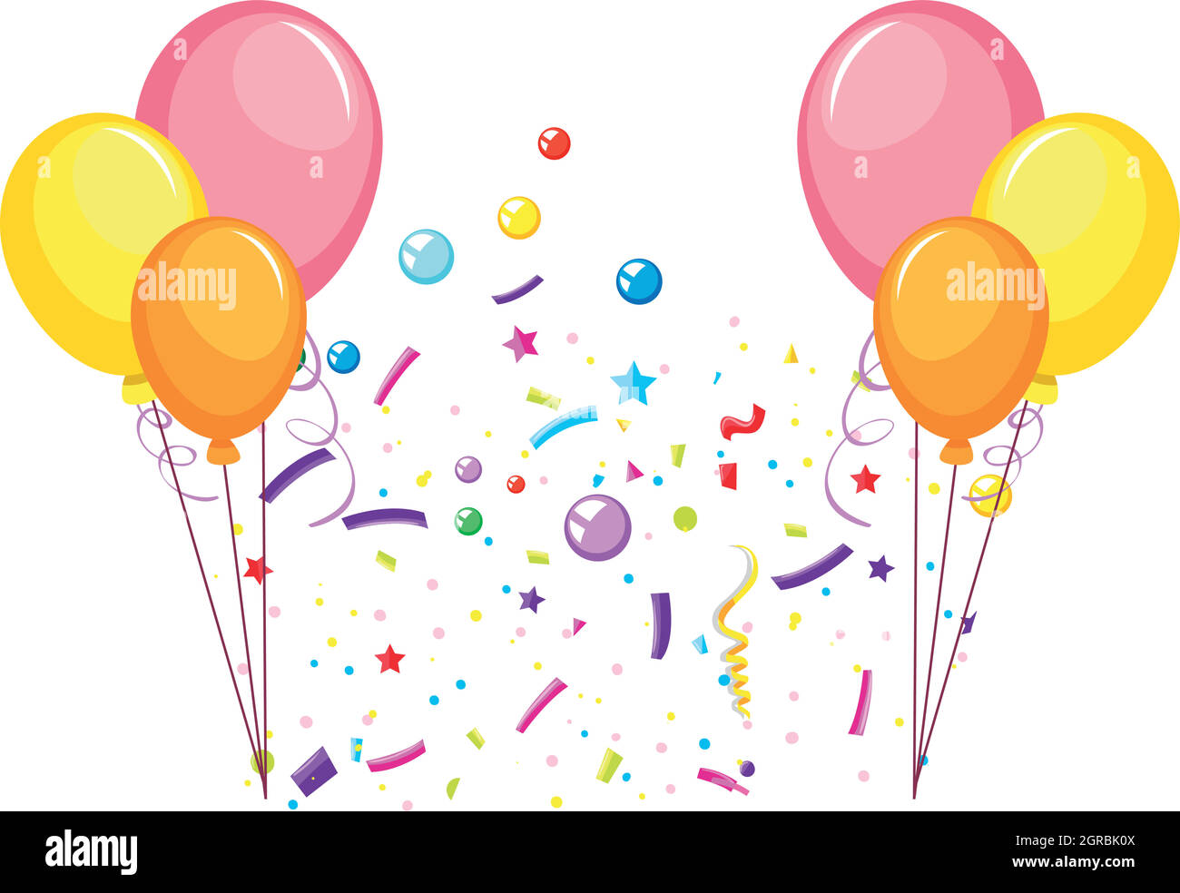 Party balloons clipart Cut Out Stock Images & Pictures - Alamy