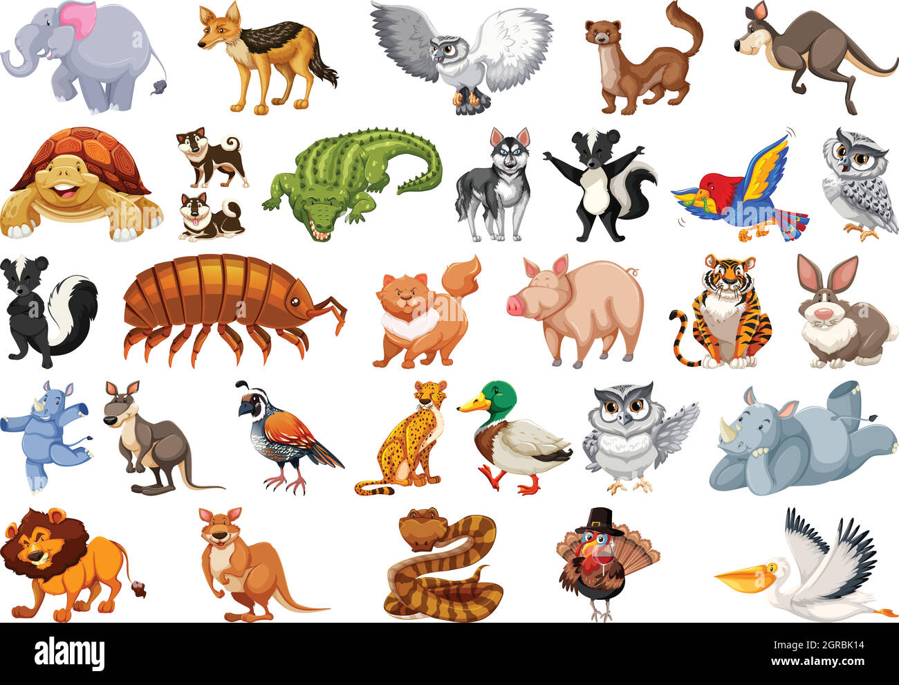 Set of animal character Stock Vector Image & Art - Alamy