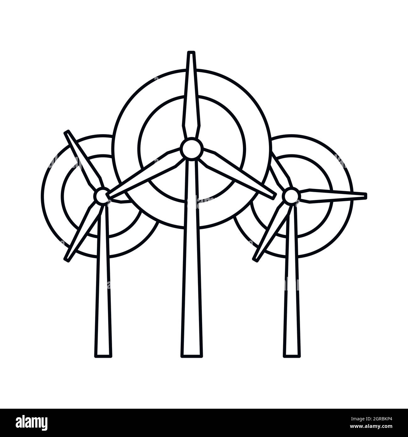 Power wind icon outline Stock Vector Images - Alamy