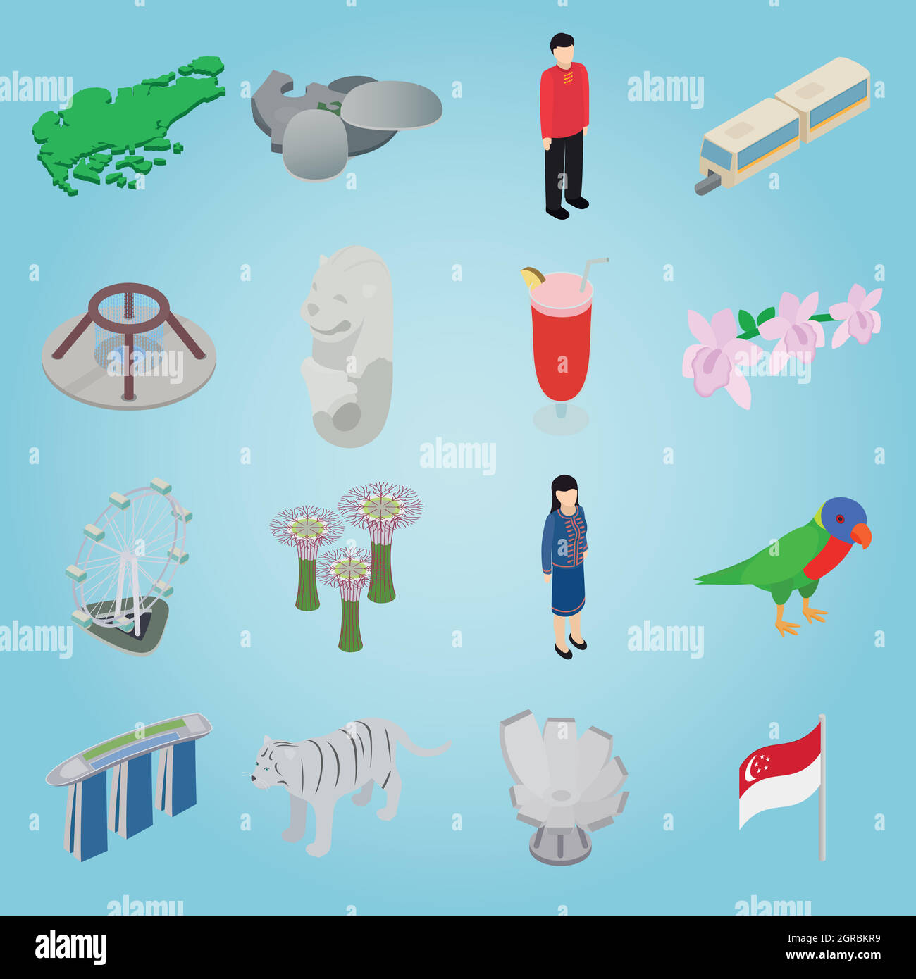 River landscape isometric icon Stock Vector Images - Alamy