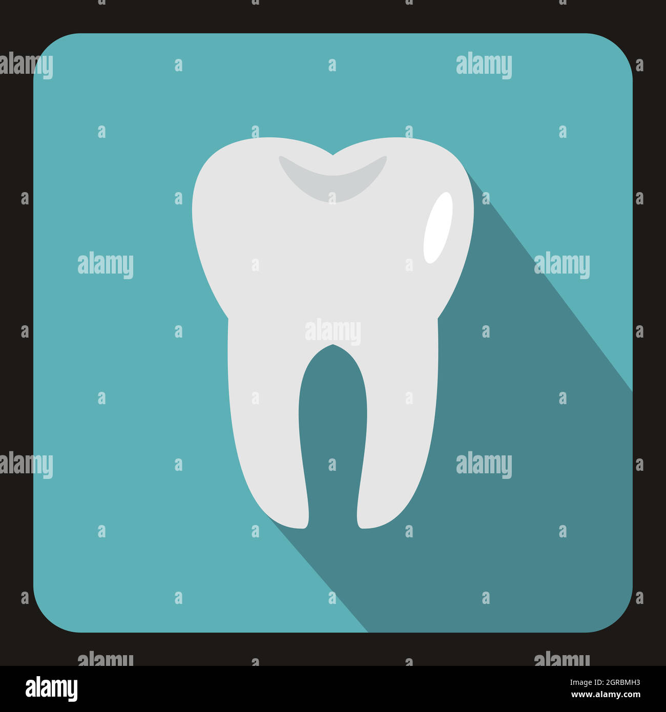 Tooth icon flat style Stock Vector Images - Alamy