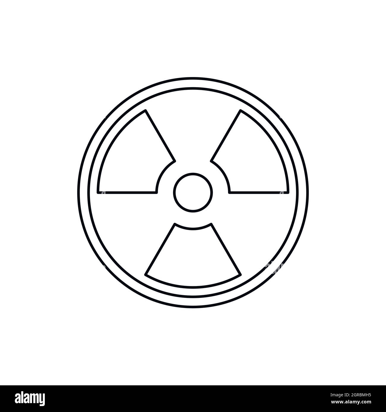 Radioactive sign icon, outline style Stock Vector Image & Art - Alamy