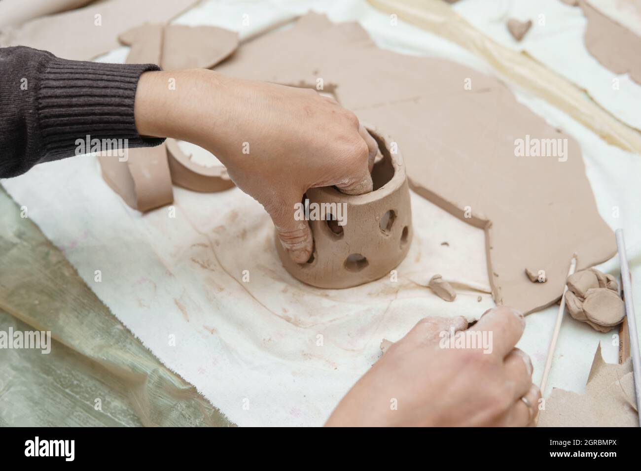 Clay woman leg hi-res stock photography and images - Alamy