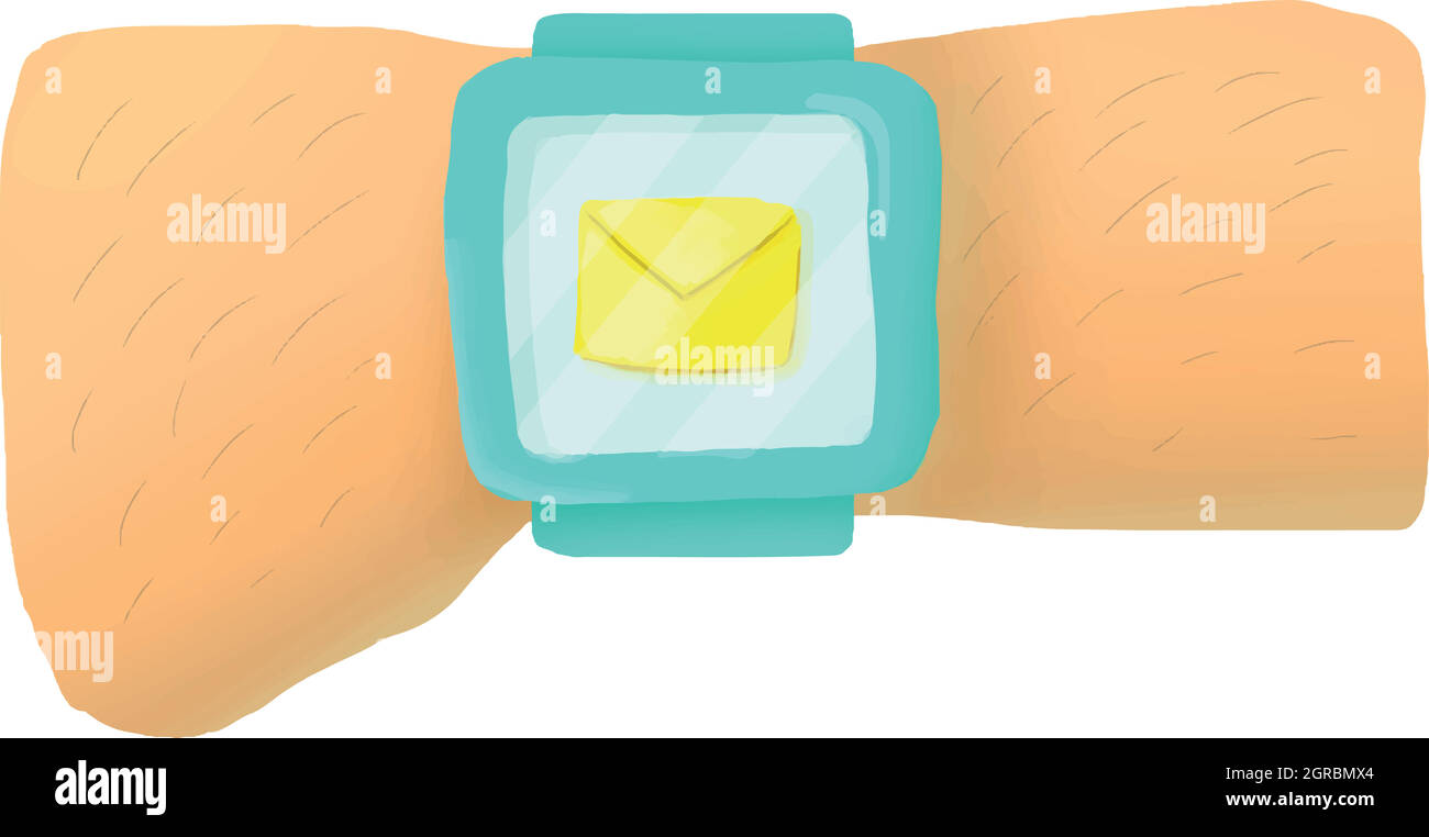 Smart watch icon cartoon hi-res stock photography and images - Alamy
