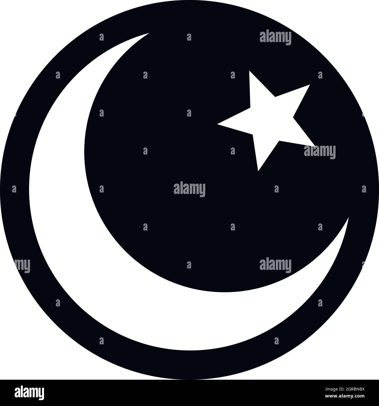 Abstract crescent moon star Stock Vector Images - Alamy