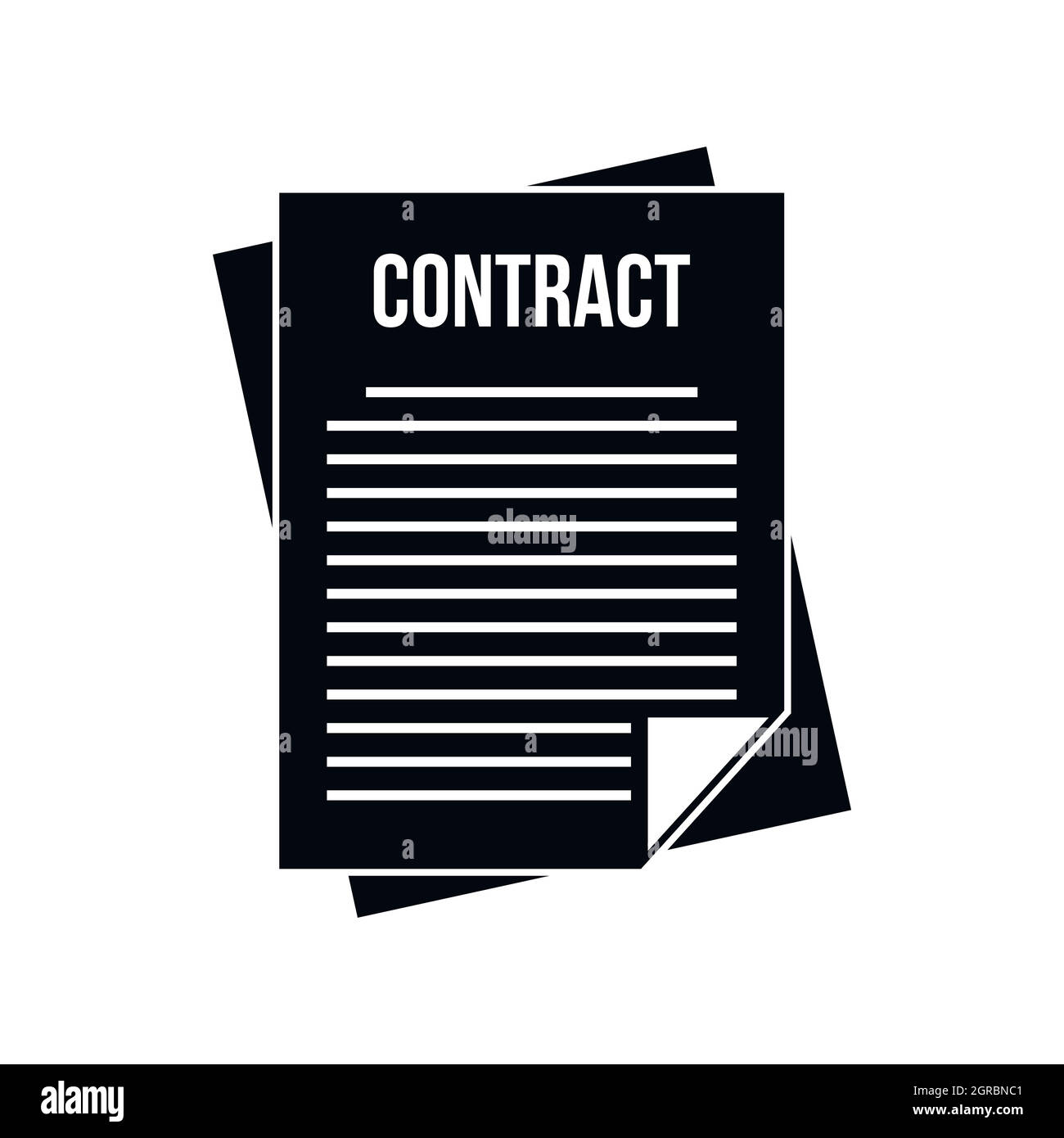 Contract document icon in Stock Vector Images - Alamy