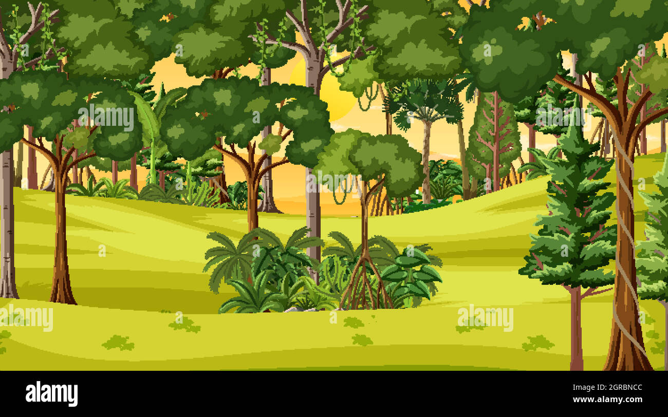 Landscape background sun rising Stock Vector Images - Alamy