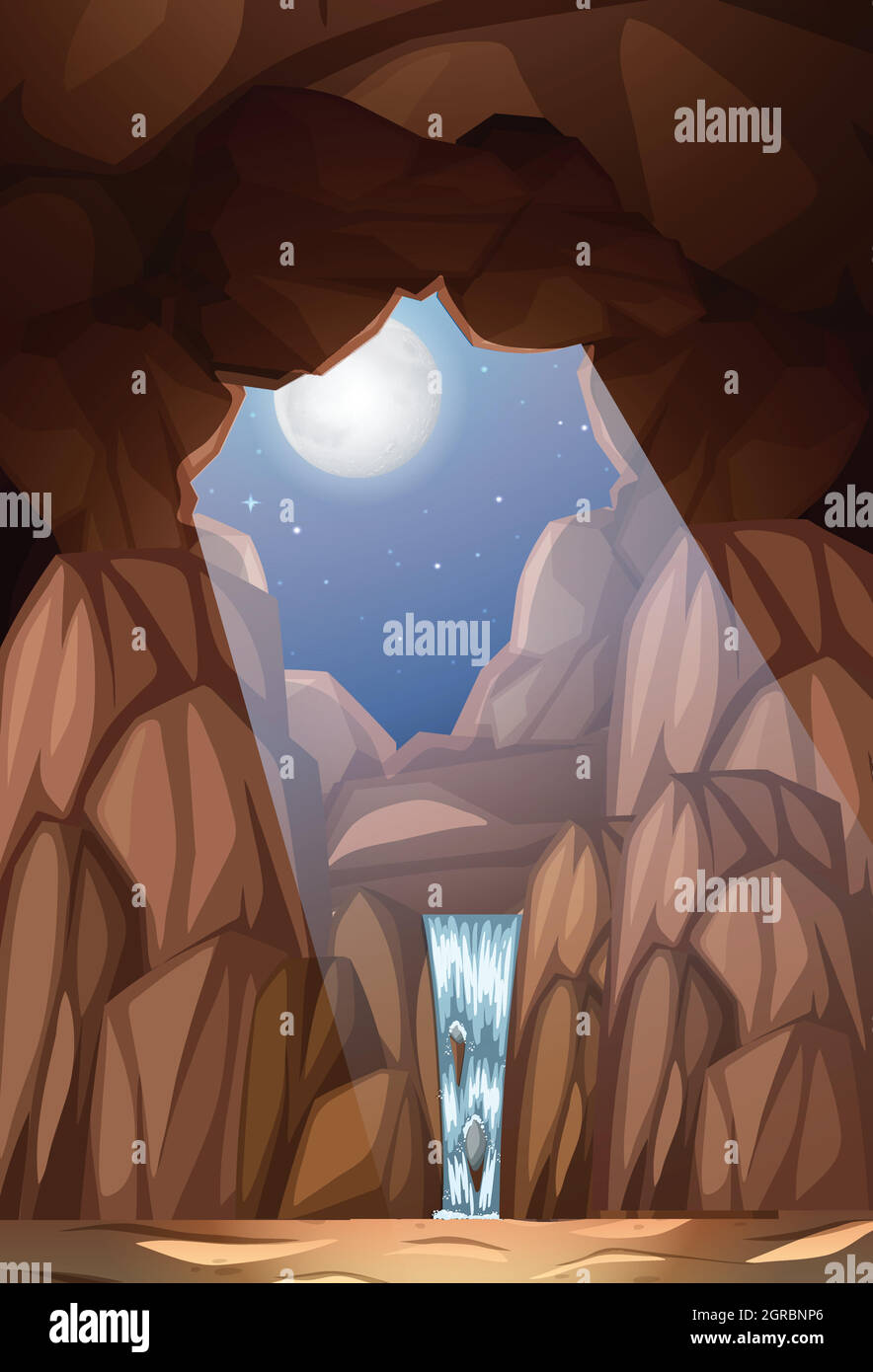 Water in a waterfall Stock Vector Images - Alamy