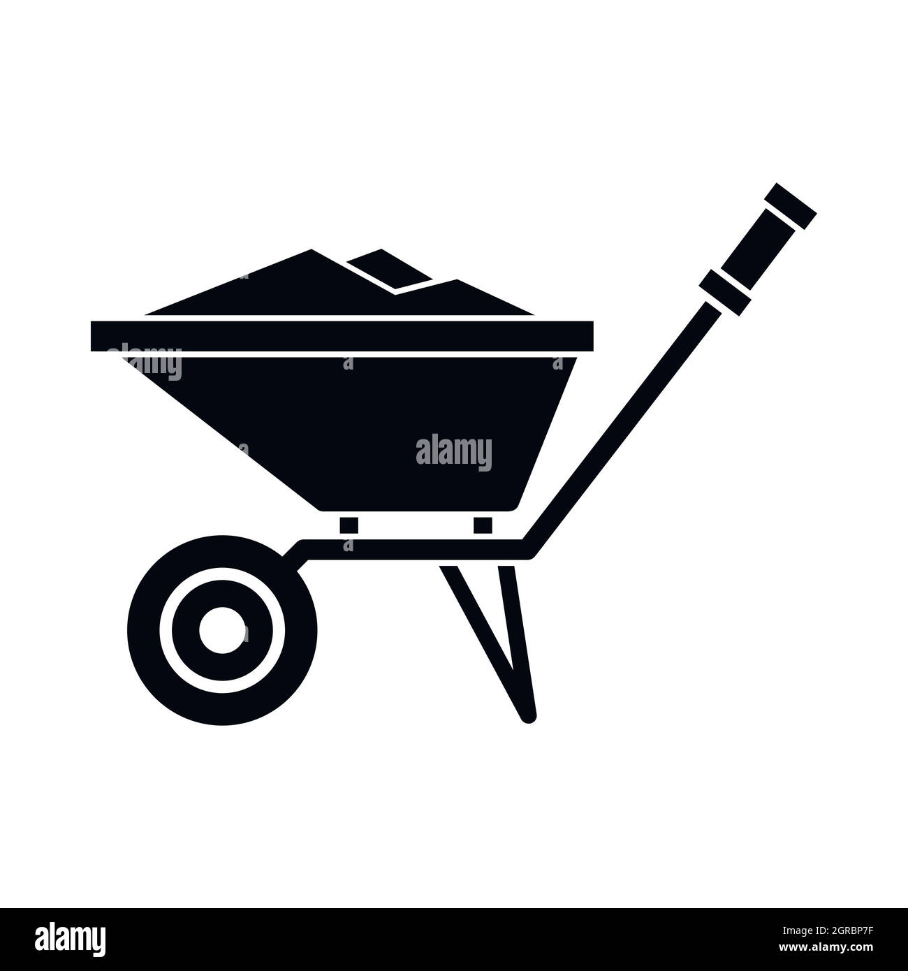 Wheelbarrow icon in simple style Stock Vector Image & Art - Alamy