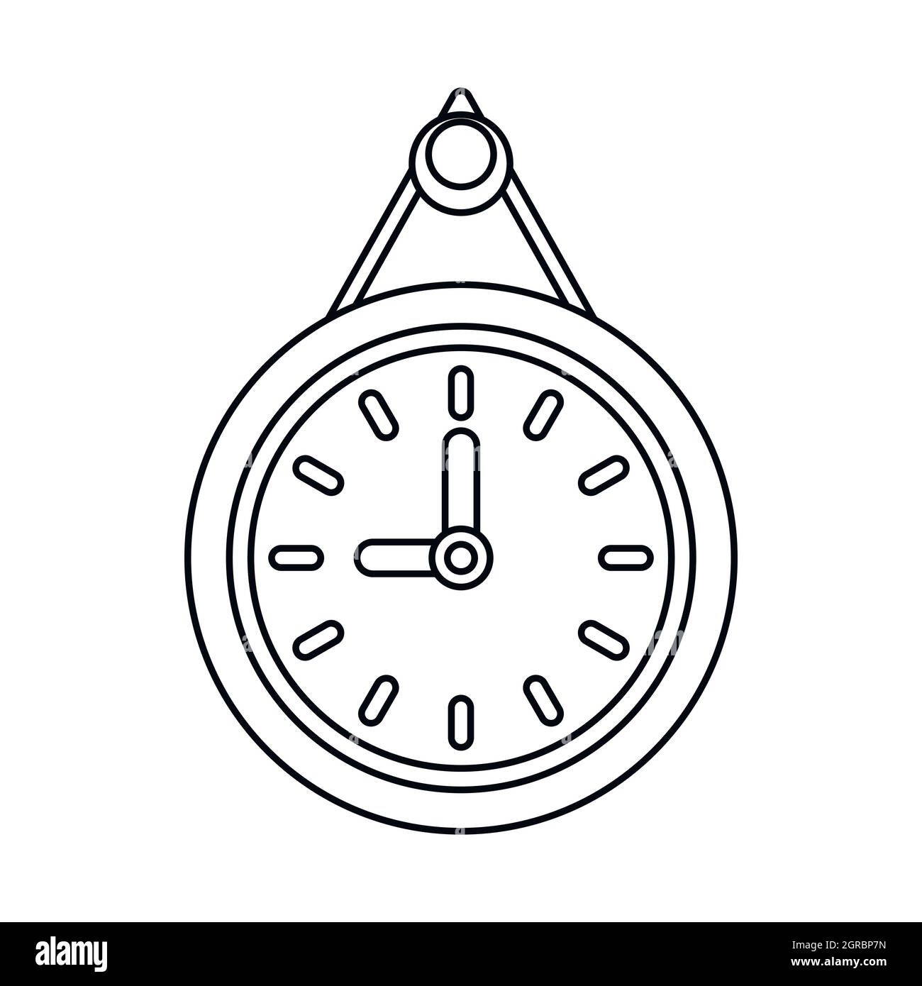 Clock icon in outline style Stock Vector Image & Art - Alamy