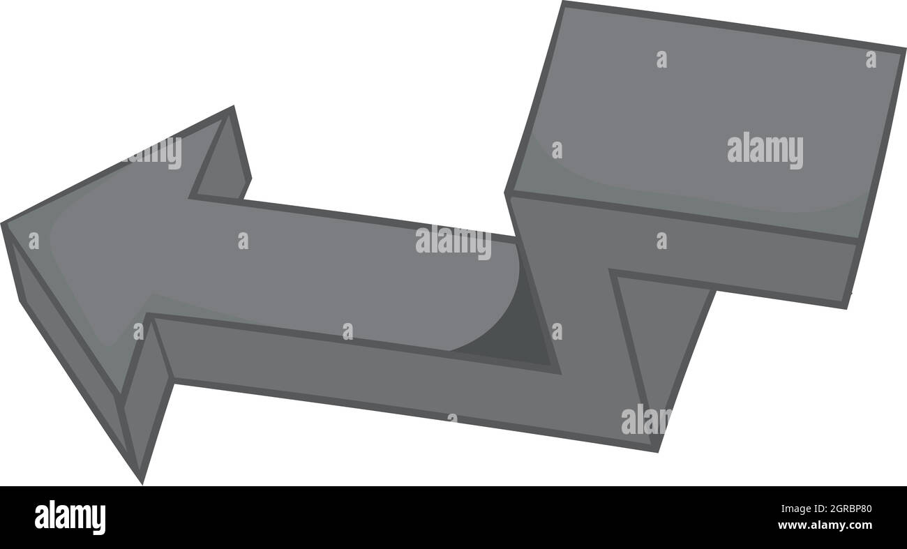 Arrow points to left icon, black monochrome style Stock Vector Image ...