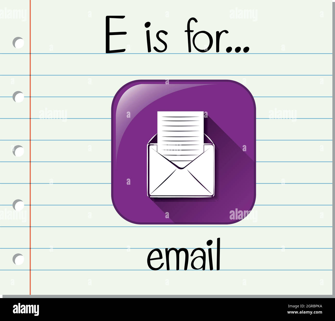 Flashcard letter E is for email Stock Vector Image & Art - Alamy