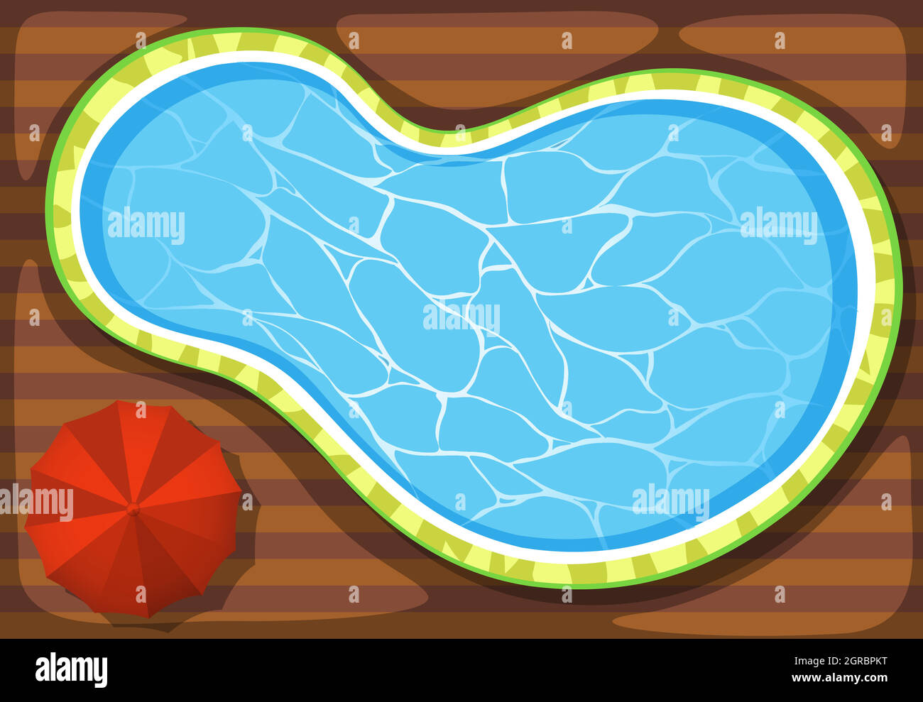 Swimming pool and umbrella Stock Vector Image & Art - Alamy