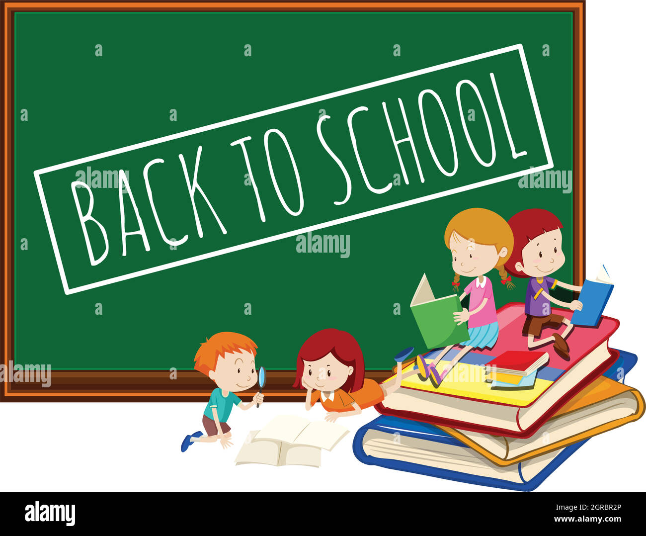 Blackboard back to school template Stock Vector Image & Art - Alamy